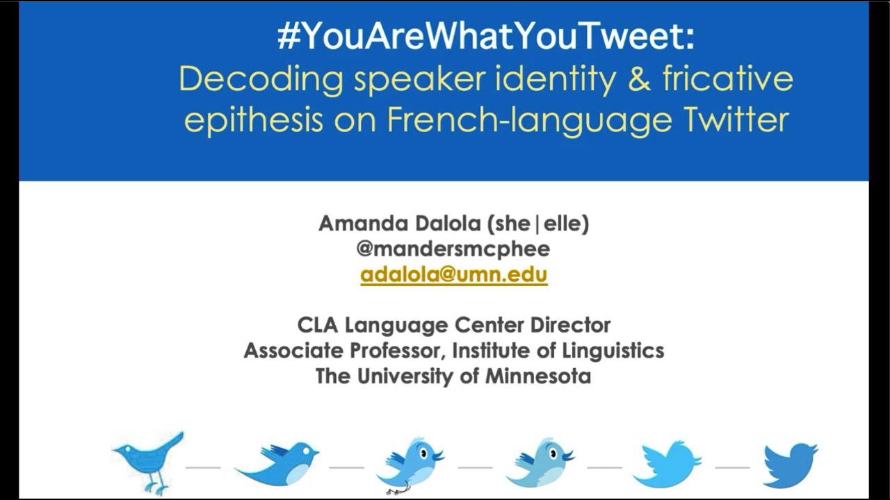 #YouAreWhatYouTweet: Decoding Speaker Identity & Fricative Epithesis on ...