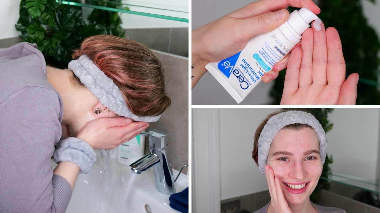 How to use CeraVe Ultra Light Moisturizing Gel - YouTube