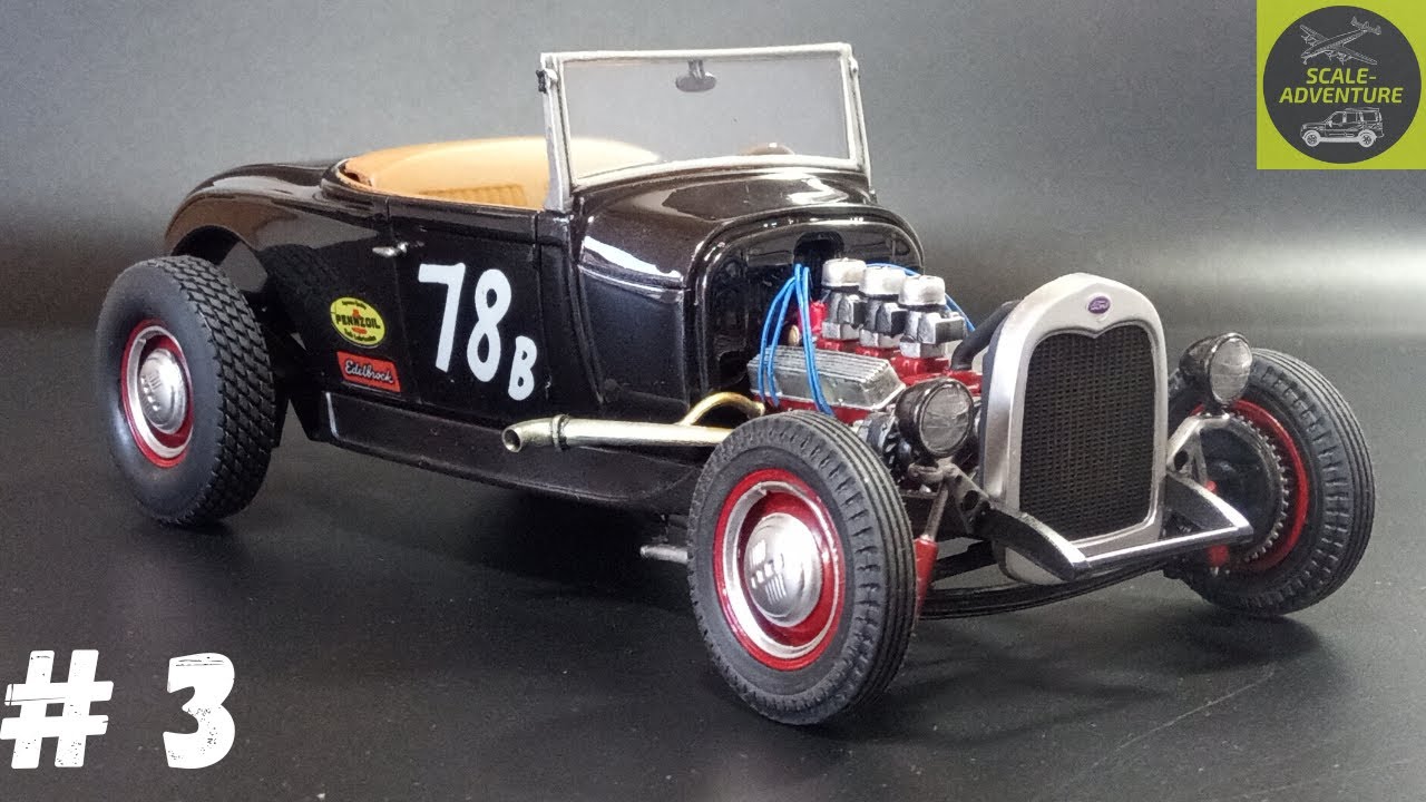 Ford '29 Model A Roadster 2'N1 Revell #3 - YouTube