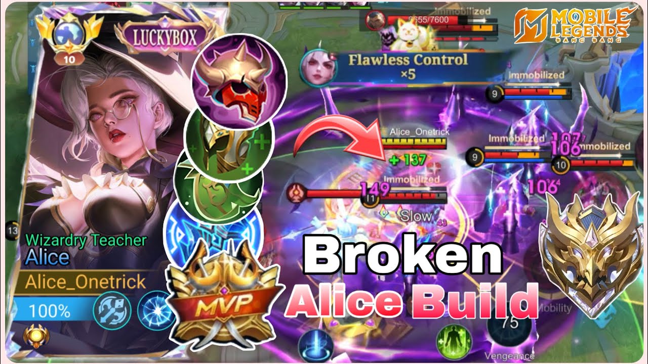 How To Hyper Carry Alice Vs Yu Zhong Exp Lane | Best Alice Build And ...