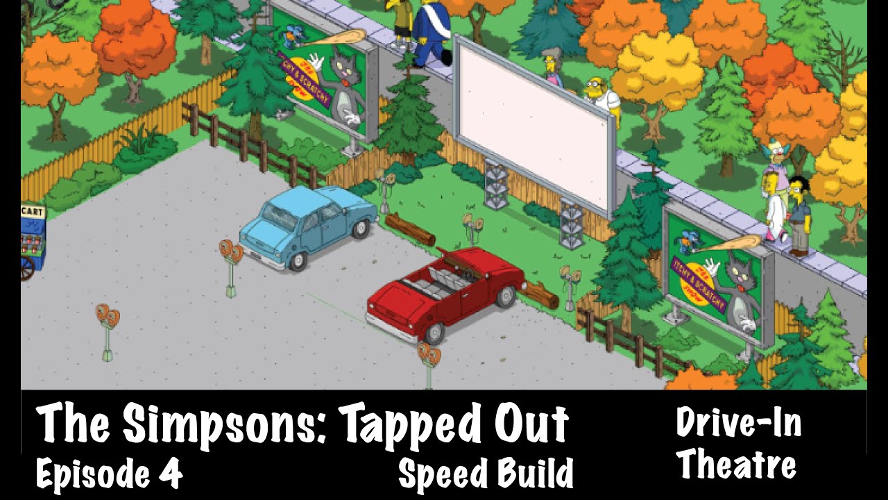The Simpsons: Tapped Out - Drive-In Theatre (Design) - YouTube