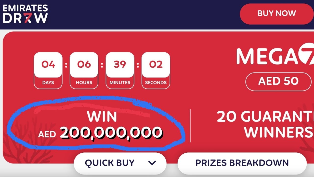 Emirates Draw 200 Million Jackpot Prize | Biggest prize in all Asia ...