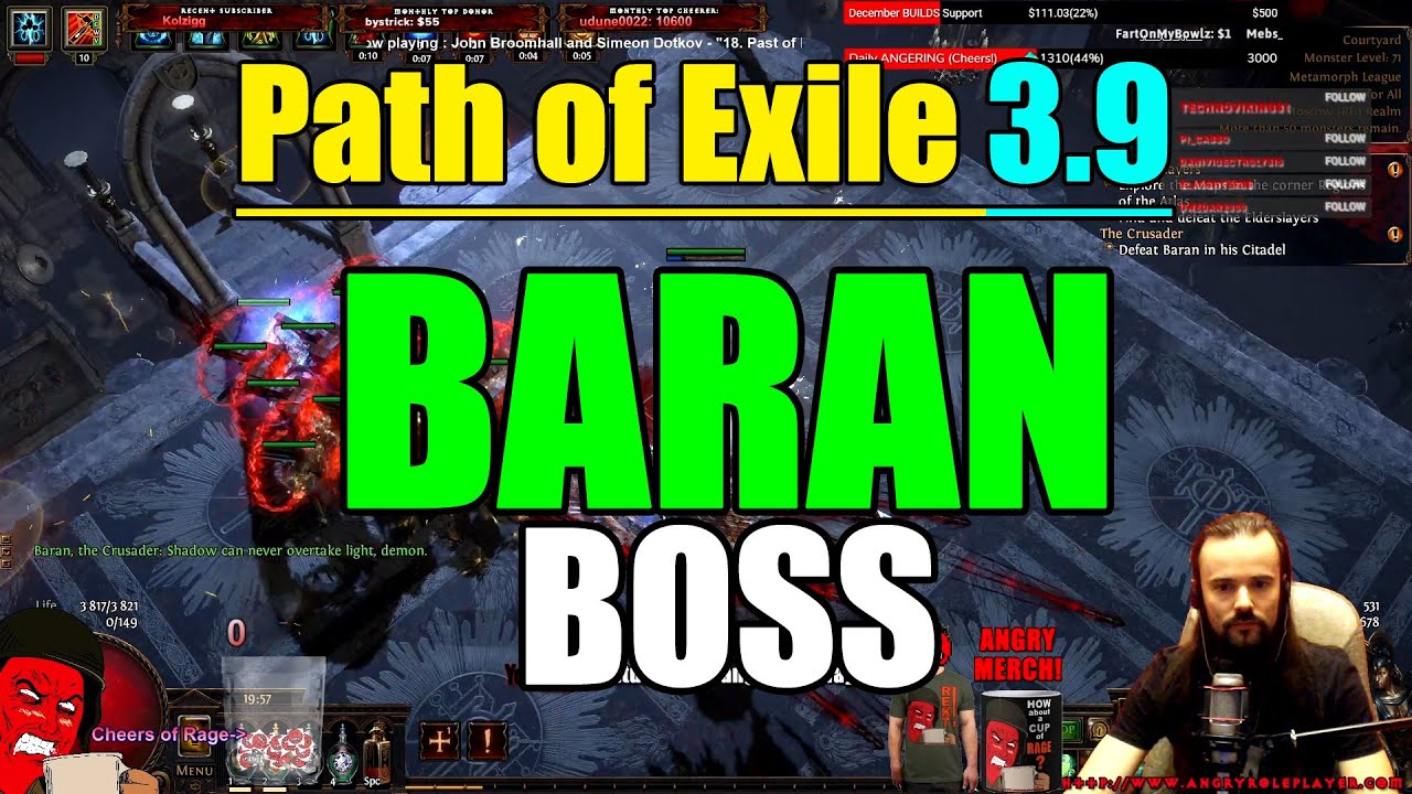 PATH OF EXILE 3.9: BARAN, THE CRUSADER BOSS (Elderslayer) - YouTube