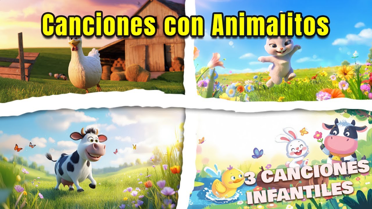Risas y Alegría con Canciones de Animalitos 😂🎶 | Tres Canciones ...