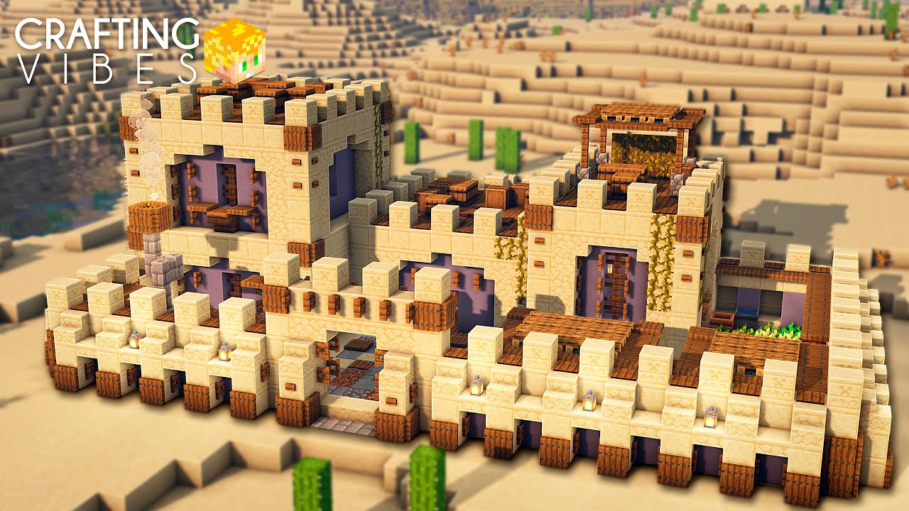 Minecraft: How to build a DESERT SURVIVAL base - YouTube