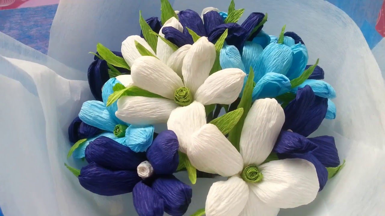 DIY - how to make Forget my not paper Flowers Tutorial - cách làm hoa ...