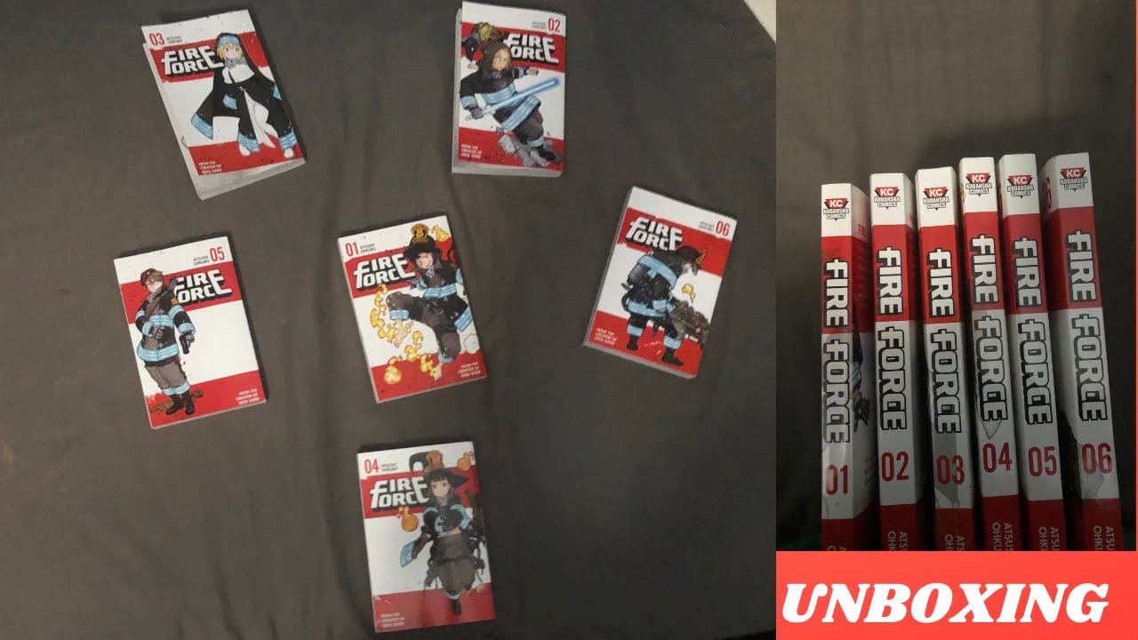Unboxing Fire Force vol 1-6 - YouTube