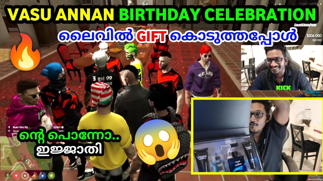 BIRTHDAY CELEBRATION-ന് VASU ANNAN City-ൽ വന്നപ്പോൾ🔥LIVE-ൽ GIFT ...
