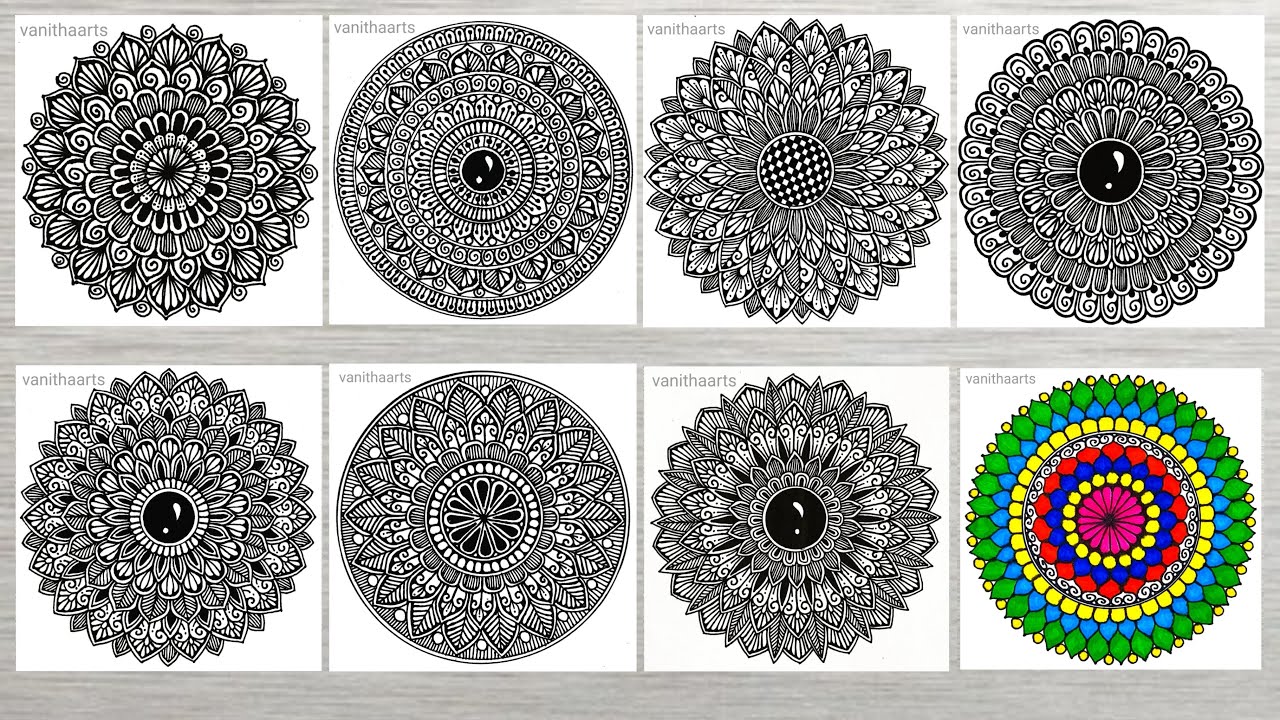 How to draw Mandala for Beginners | Small Mandala Art Step-by-Step ...