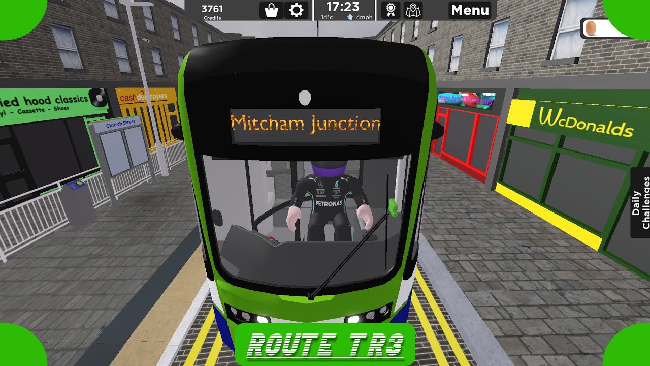 Roblox Transport | Croydon Trams | TR3 Reverse Route Part 1 | Variobahn ...