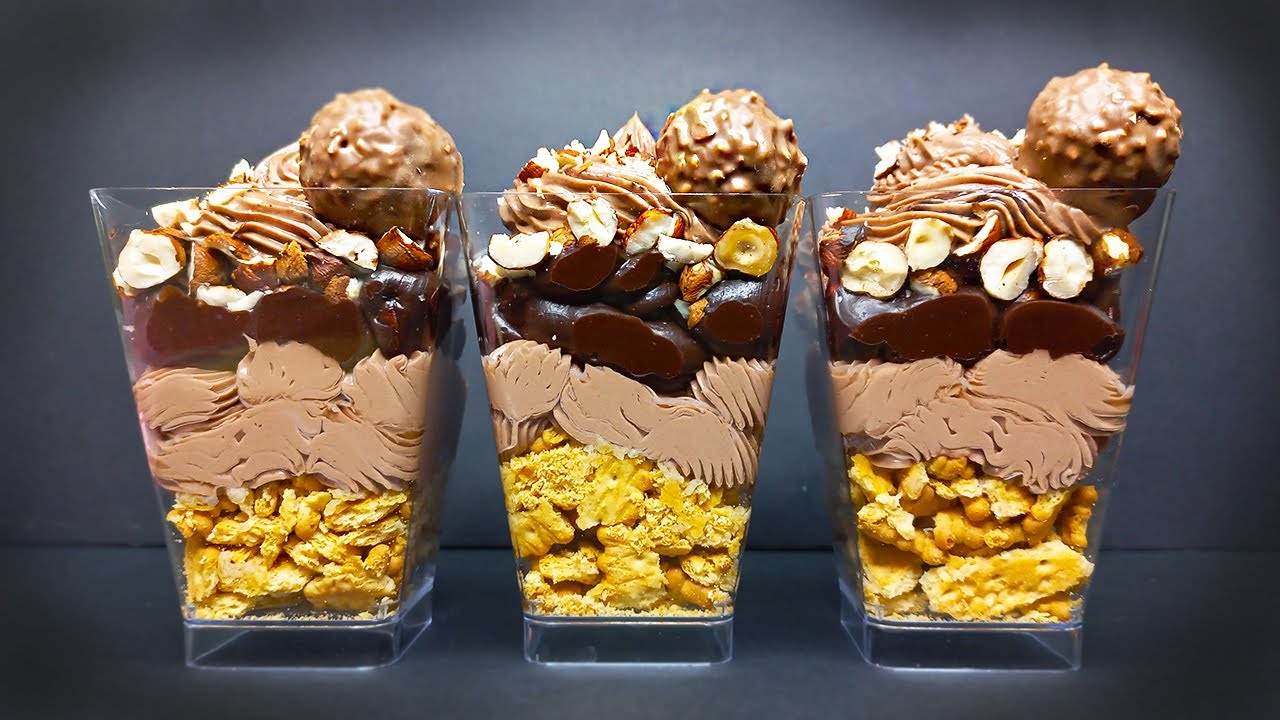Ferrero Rocher Dessert Cups: chocolate desserts - YouTube