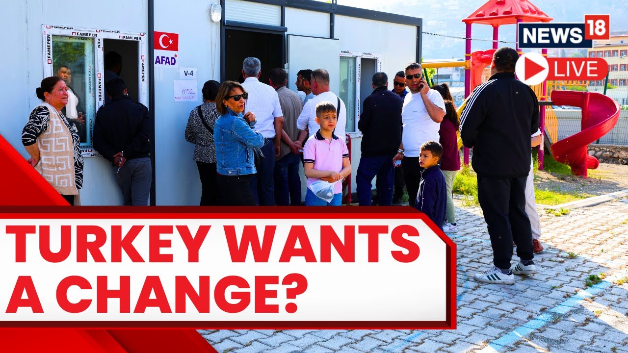 Quake Hit Town Hatay's Residents Cast Their Vote In Makeshift Voting ...