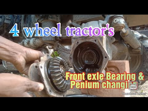 4 wheel tractor's front Axle bearing and penium replacement! tractor's ...