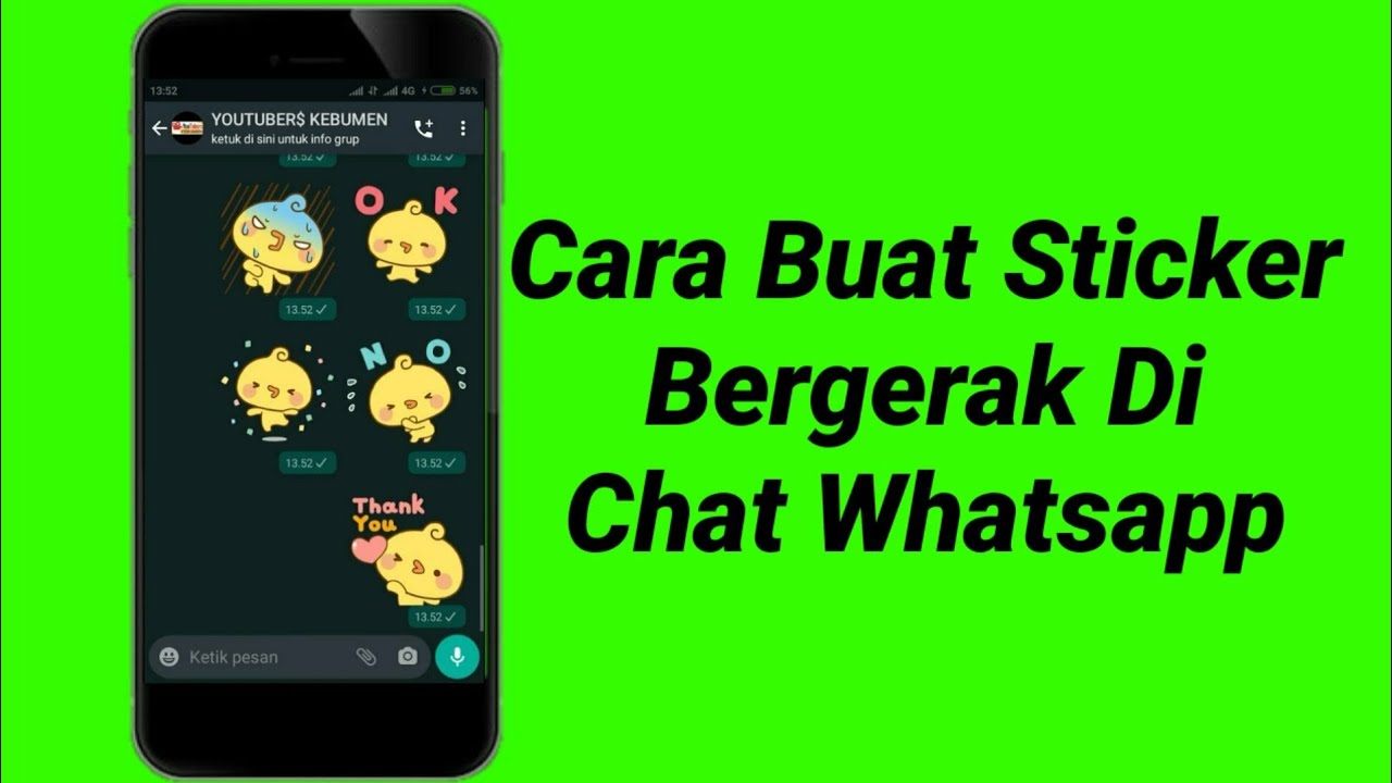 Cara Buat Sticker Bergerak Di Whatsapp - YouTube
