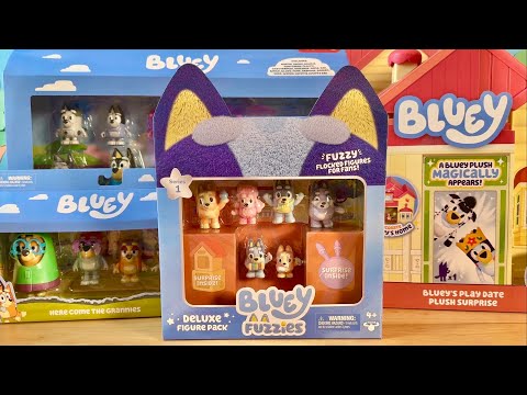 ASMR Bluey and Bingo FUZZIES satisfying unboxing