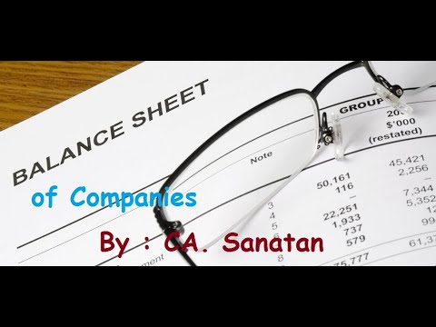 Balance sheet Class 1 Part V - YouTube