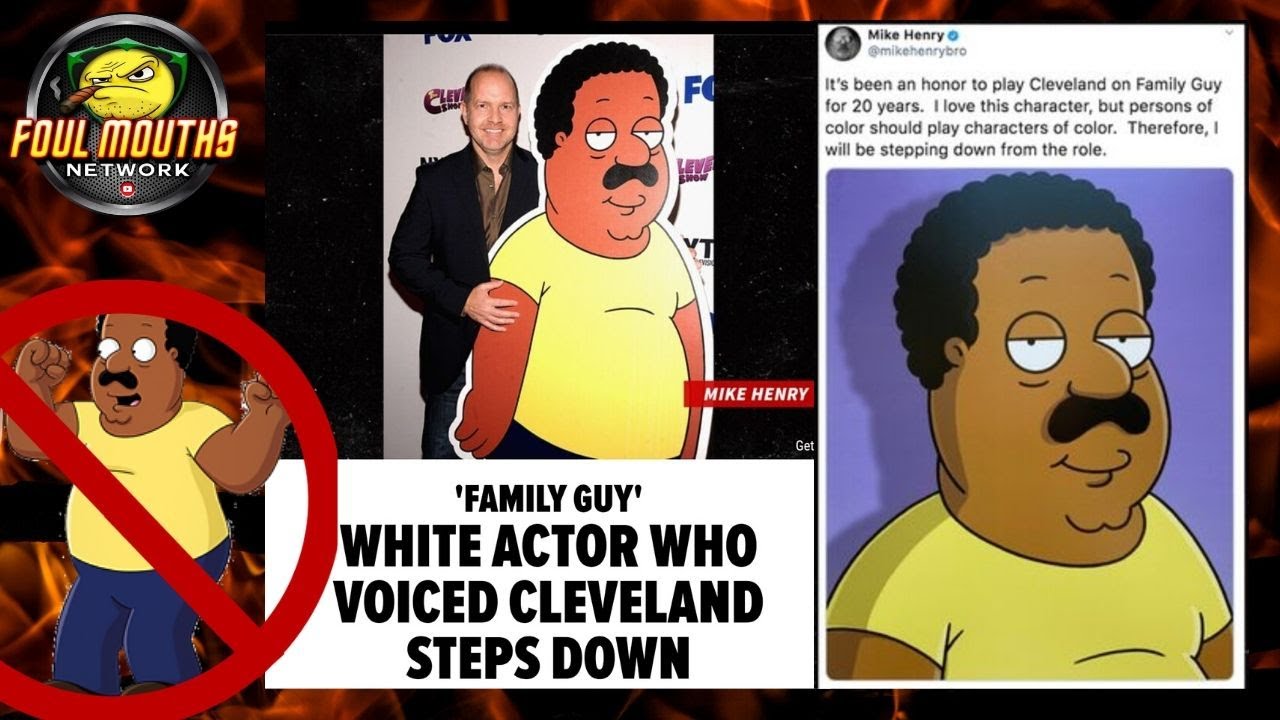 'FAMILY GUY' WHITE ACTOR WHO VOICED CLEVELAND STEPS DOWN - YouTube