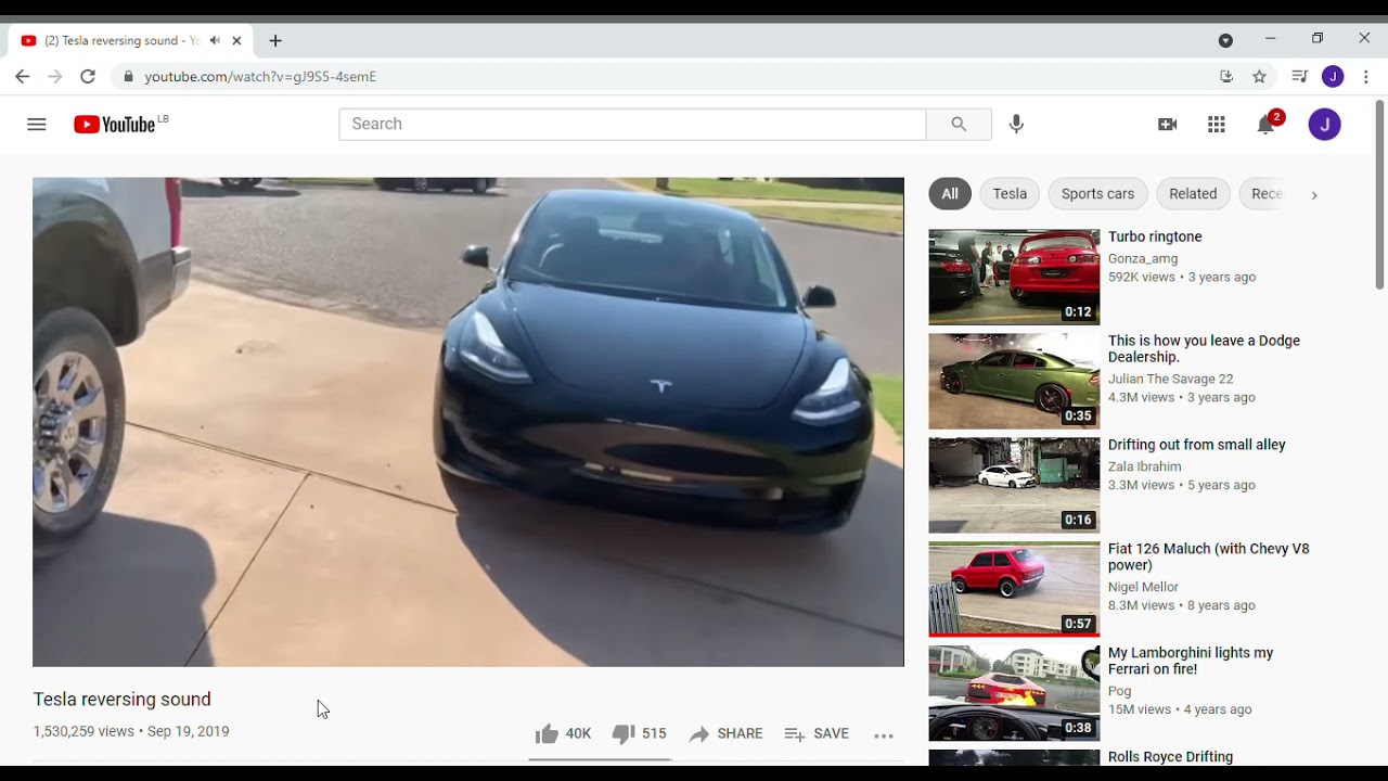 Watching [Tesla reversing sound] - YouTube