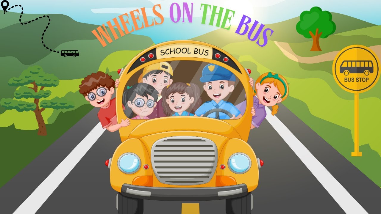 The wheel of the bus | Classic Nursery Rhyme for Kids | Kids Poem ...