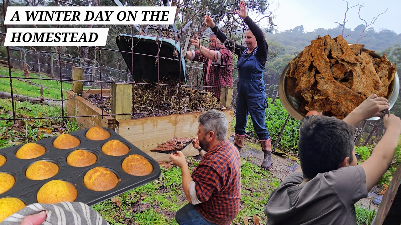 A WINTERS DAY WITH US on the Bush Edge Homestead in Australia - YouTube