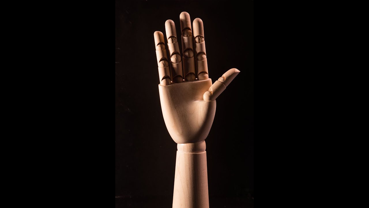 ARTICULATED MALE RIGHT HAND MANIKIN FOR ARTIST REFERENCE, 12IN/30.4CM PHOTOGRAPHS AND STOP ...