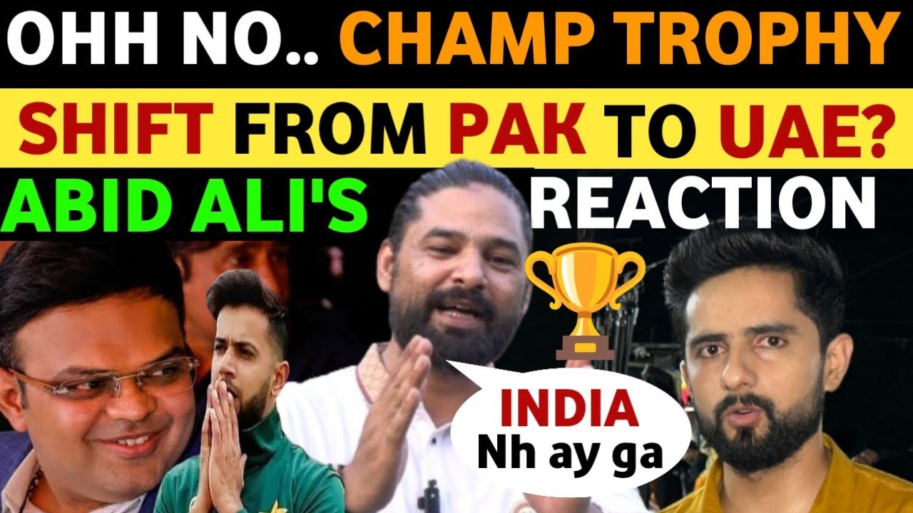 NO CHAMPIONS TROPHY IN PAK?😭 ABID ALI REACTION ON INDIAN CRICKET BOARD ...