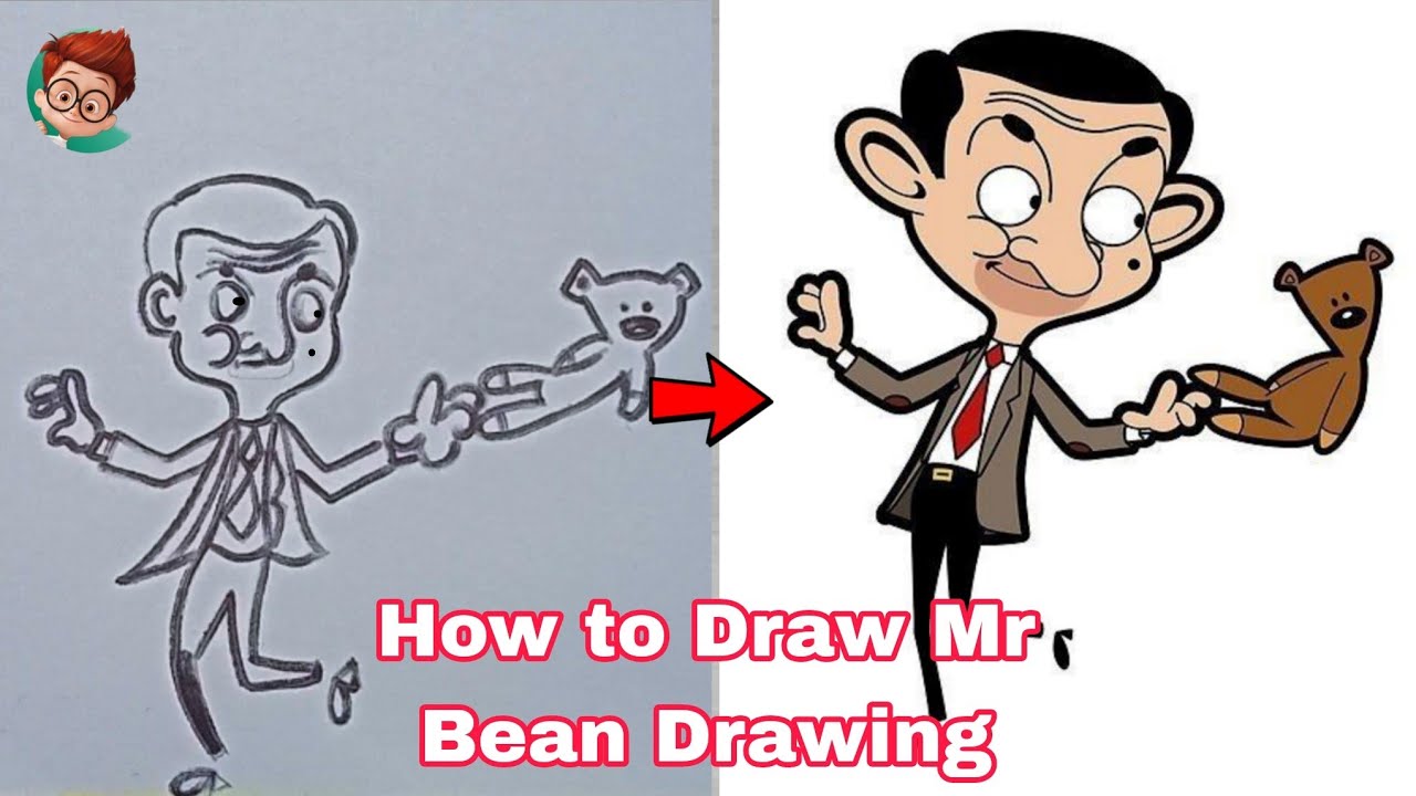 Mr Bean Drawing | Mr Bean Drawing easy | Mr Bean Drawing easy Step by ...