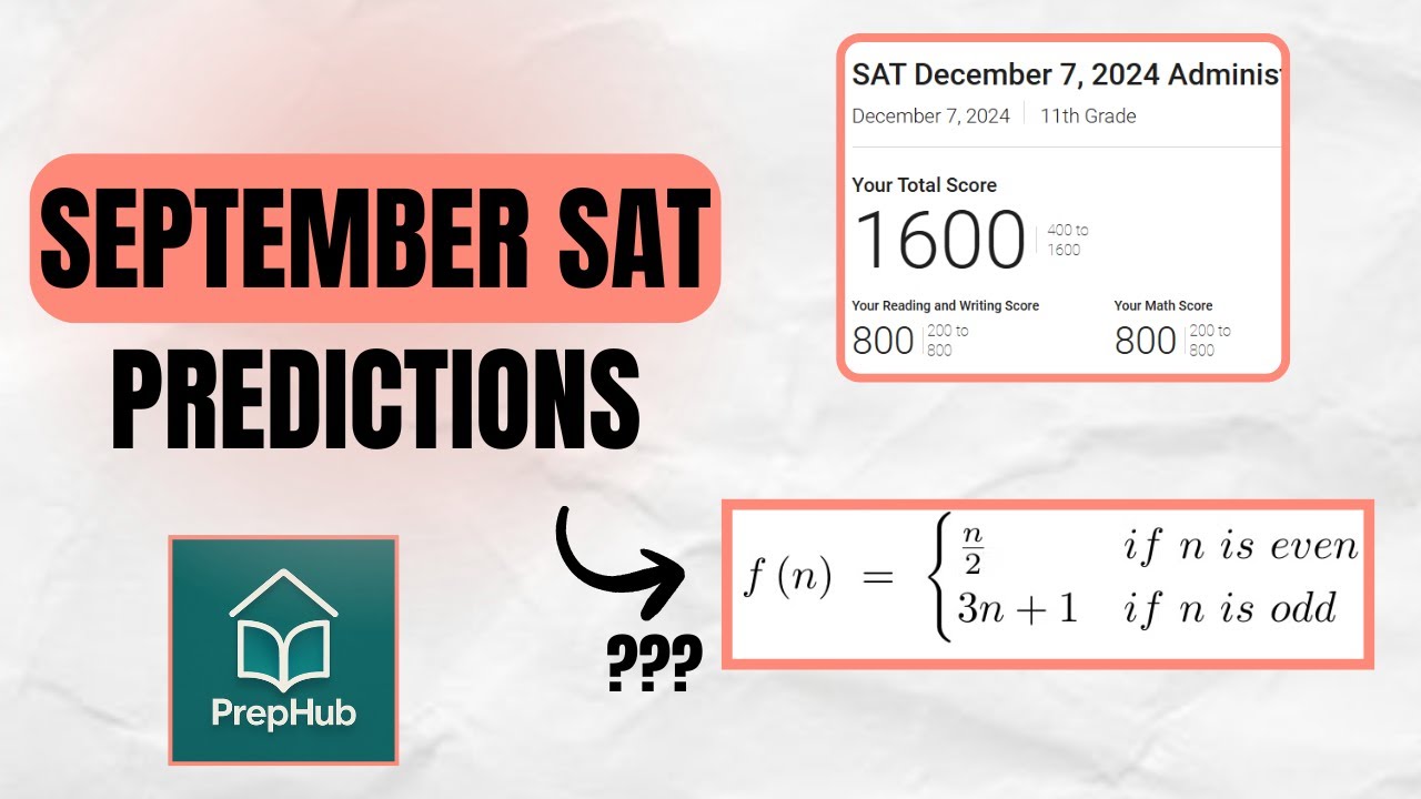 September SAT Predictions: What You NEED To Know - YouTube