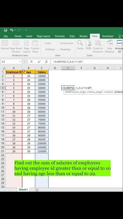 Sumifs Function Excel Exceltutorial Advanceexcel Exceltutorial Youtube