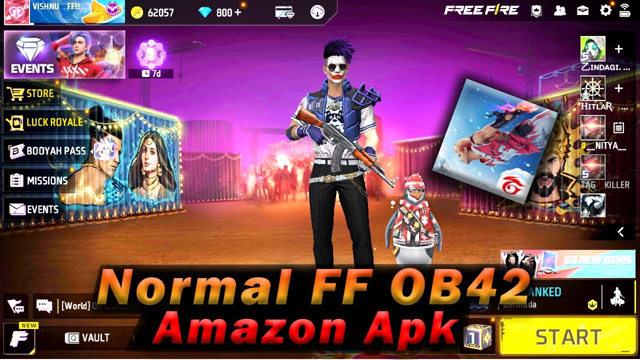 Normal Free Fire OB42 X86 Amazon Apk - YouTube