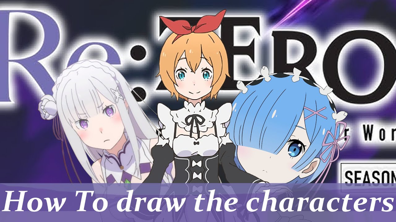 |Tutorial| How to draw female characters from re zero - YouTube