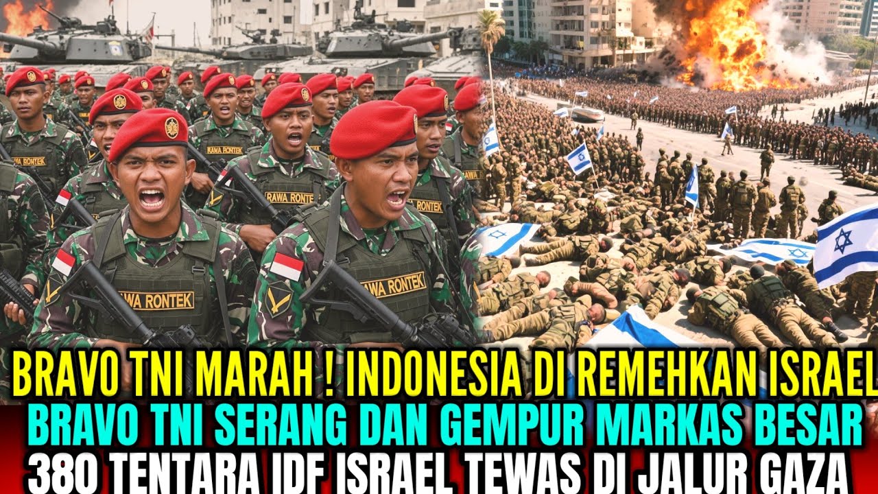 VIRAL ️BRAVO TNI S3RANG DAN GEMPUR MARKAS BESAR TENTARA ISRAEL DI GAZA ...