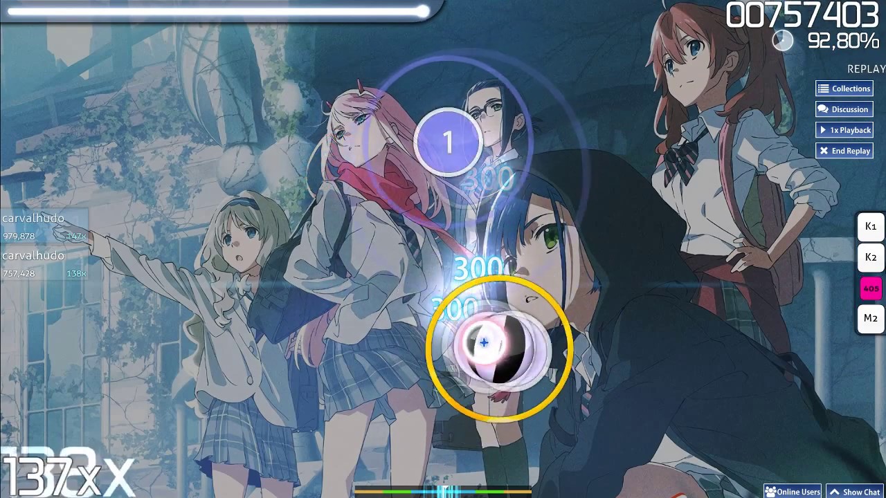 First try OSU! - Harder Better Faster Stronger - What a f* long song ...