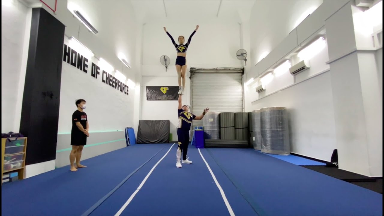 JCA International Cheer Festival Cheerleading Doubles - CheerForce Team Blue - YouTube