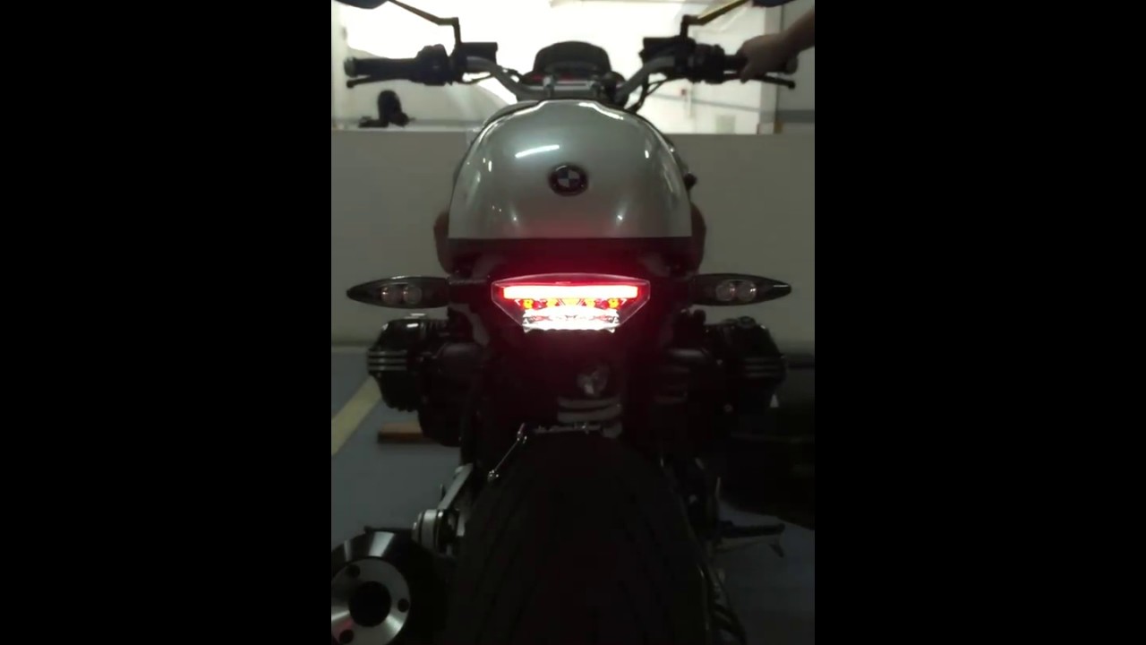 BMW R NineT Scrambler/G310R LED Slim tail light demonstration - YouTube