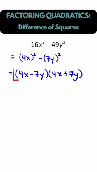 Factoring - Difference of Squares Pt 2 - YouTube