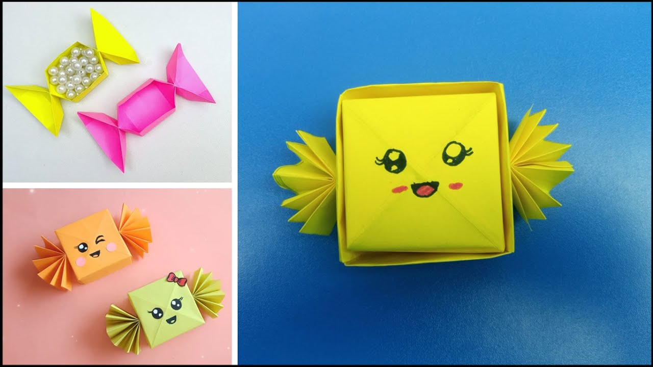 PAPER CANDY STORAGE BOX | Origami Candy Box DIY - YouTube
