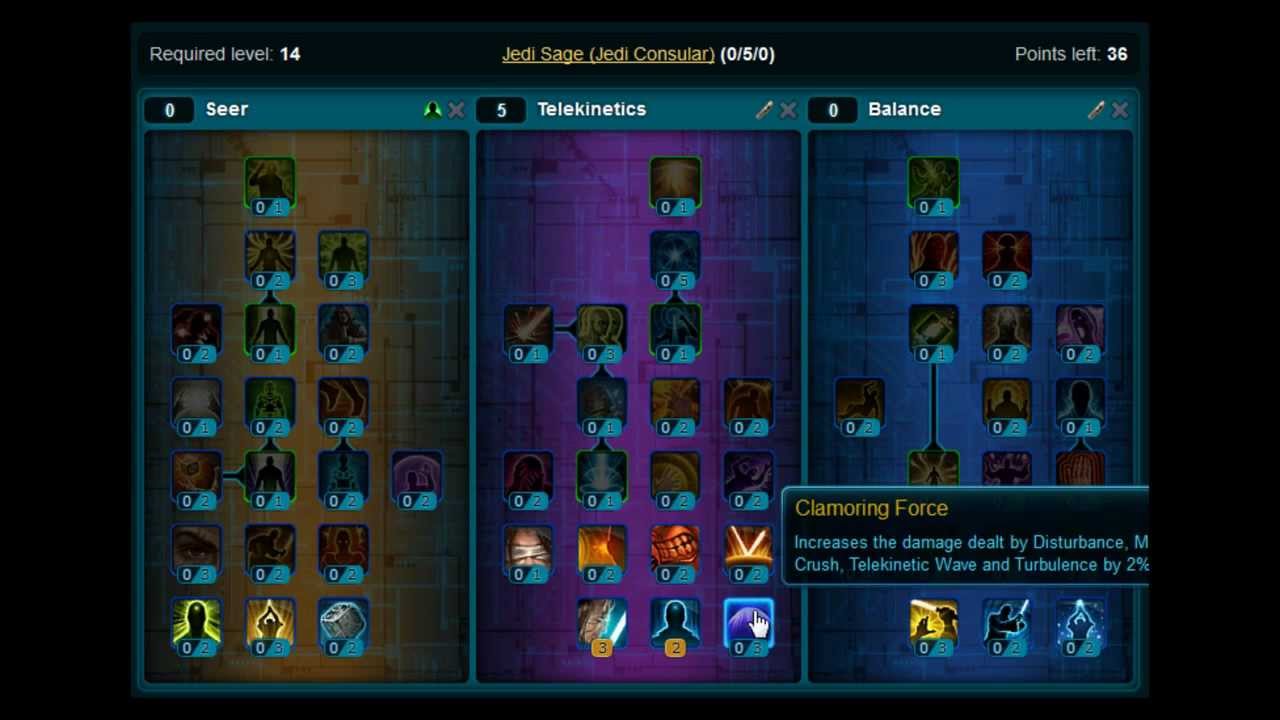 SWTOR Jedi Consular Sage Leveling/PVE Build - Step By Step Point ...