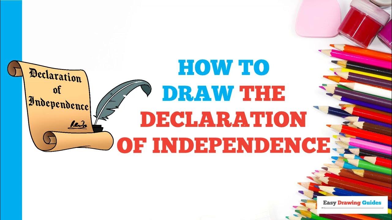 How To Draw The Declaration Of Independence Easy Step By Step Drawing Tutorial For Beginners