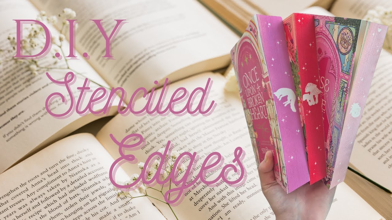 DIY Stenciled Sprayed Edges - YouTube