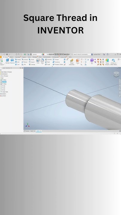 Square Thread in Autodesk Inventor #cadcamtutorials #3dmodelingsoftware ...