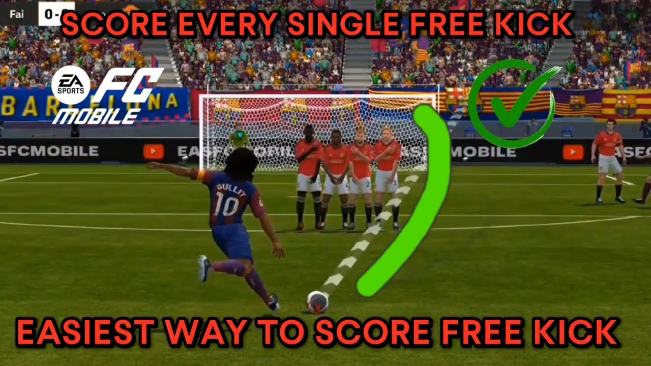 HOW TO SCORE EVERY SINGLE FREE KICK IN FC MOBILE 🔥🔥| EASIEST TRICK TO ...