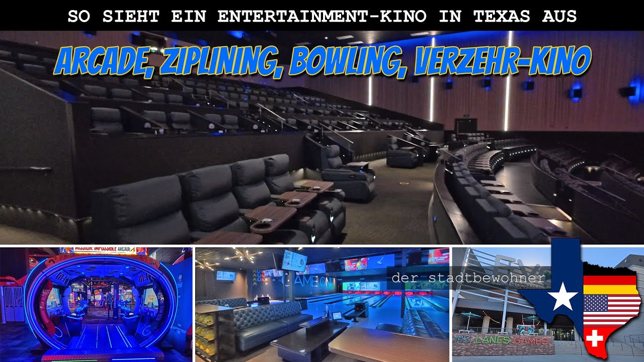 Ich gehe ins Kino ::: Rundgang durch ein Entertainment-Kino in Southlake, Texas - YouTube