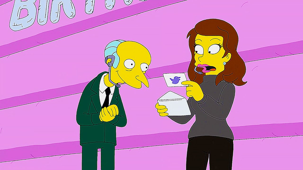 Mr. Burns Buys Twitter For His New Wife - The Simpsons 35x04 - YouTube