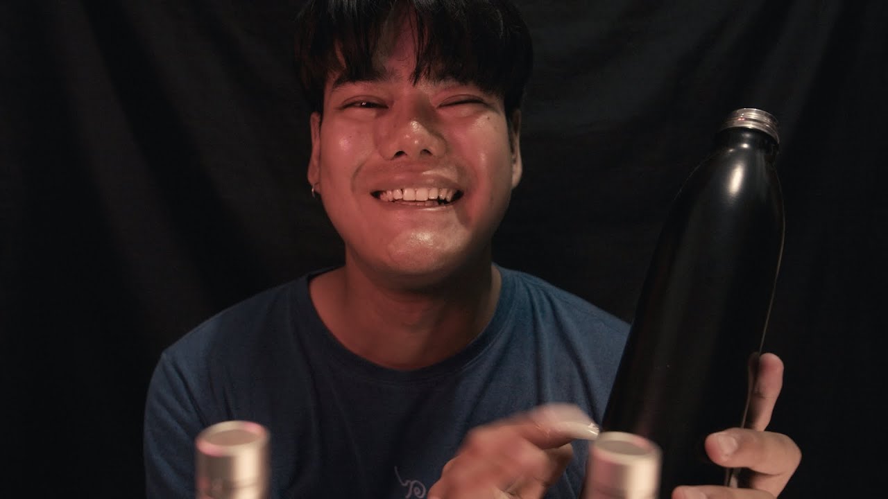 ASMR Tapping on a Metal Bottle - YouTube