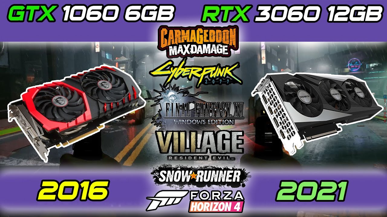 GTX 1060 Vs RTX 3060 - 5 Years Difference - PC Test in 6 Games - YouTube