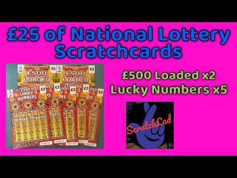 £25 of National lottery scratch cards- £500 Loaded Lucky Numbers - YouTube