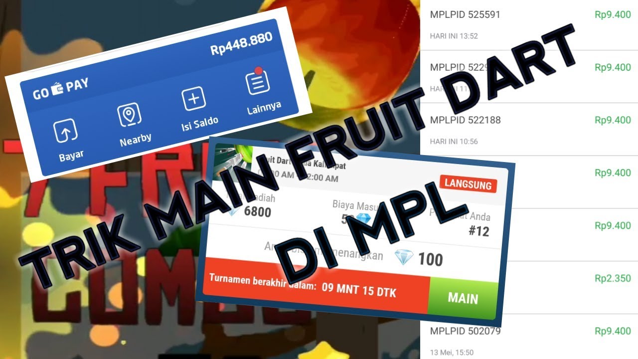 Trik main FRUIT DART di MPL - YouTube
