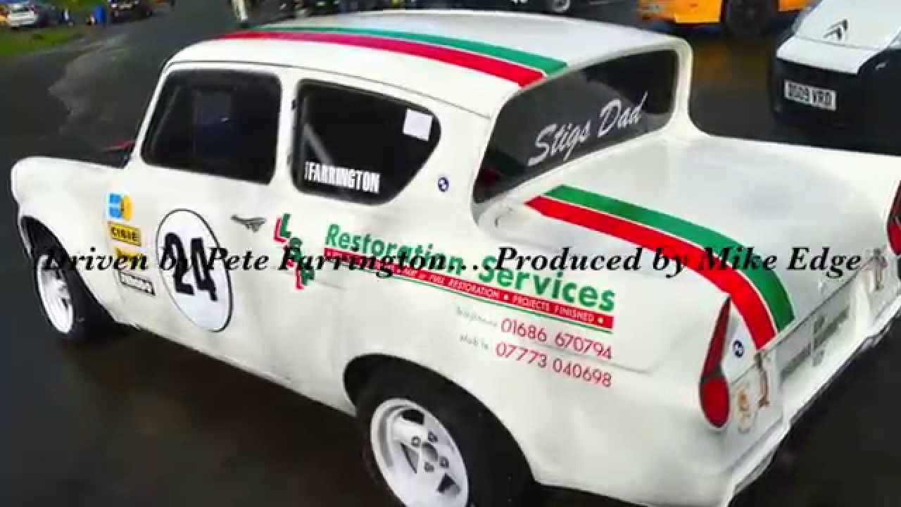 Historic Retro Ford Anglia sprint race rally car speed review with ...