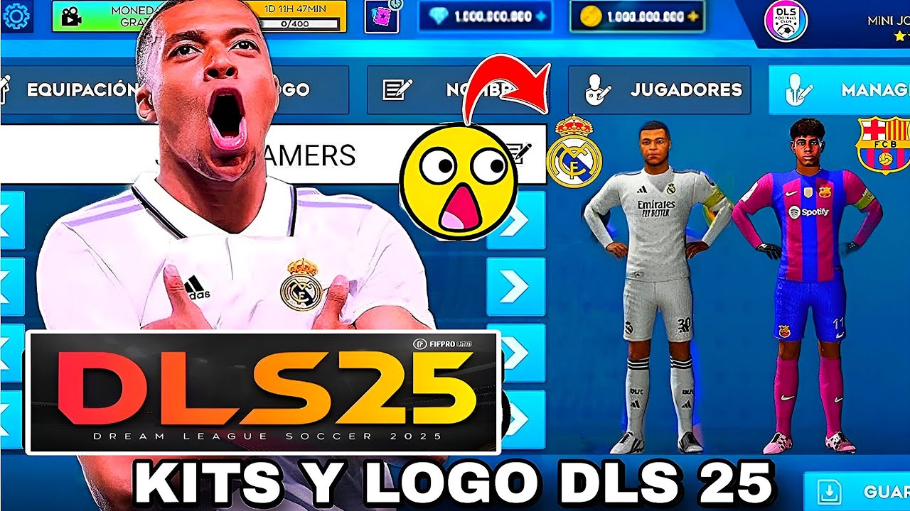 COMO PONER KITS Y LOGOS EN DLS 26 UNIFORMES Y ESCUDOS DREAM LEAGUE ...